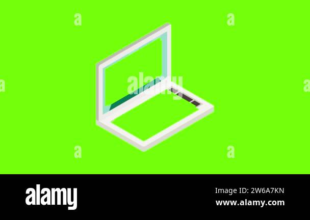 Laptop icon animation Stock Video Footage - Alamy