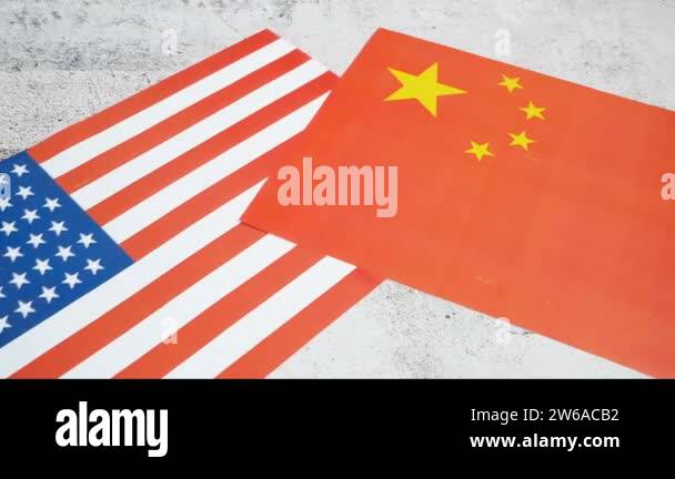 Chinese us flags china Stock Videos & Footage - HD and 4K Video Clips ...