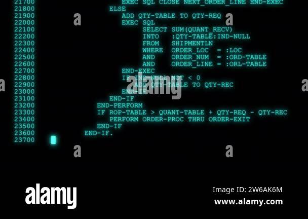 4k Hacker Code Running Down A Computer Screen Terminal Stock Video