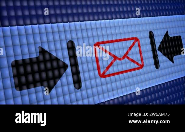 looping animation mail or news signs on screen Stock Video Footage - Alamy