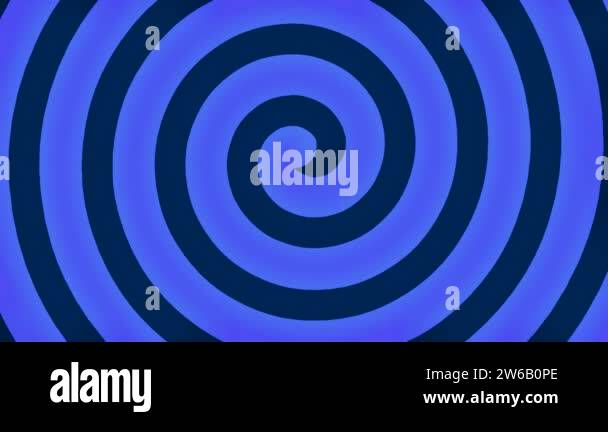 Black and blue hypnosis spiral loop, animation Stock Video Footage - Alamy