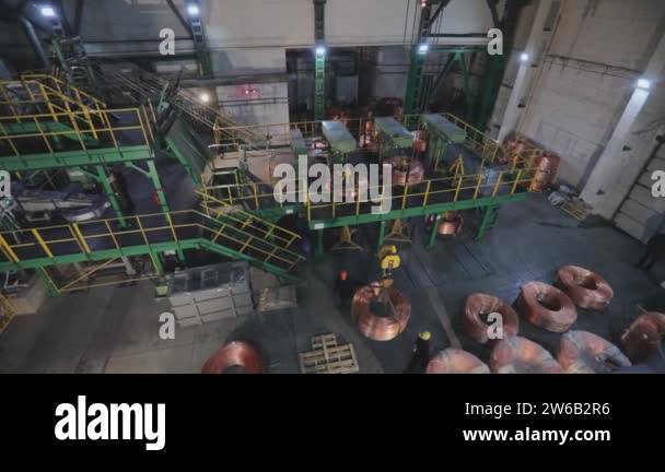 Copper cable manufacturing plant, General plan inside the cable ...