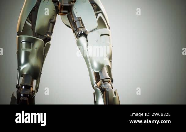 sci-fi robot woman animation in the digital world of the future Stock ...