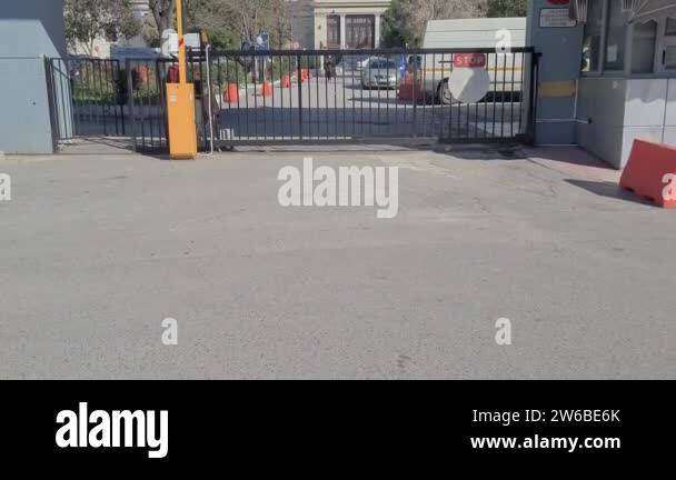 Thessaloniki, Greece Ippokrateio general hospital street entrance with ...