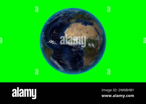 Qatar. 3D Earth in space - zoom in on Qatar outlined. Green screen ...