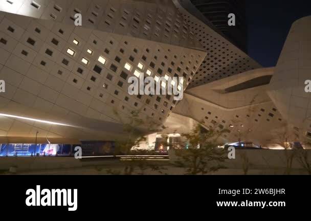 Night view architecture complex outdoors Stock Videos & Footage - HD ...