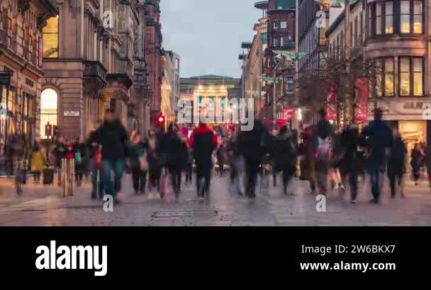 Winter shoppers city centre Stock Videos & Footage - HD and 4K Video ...