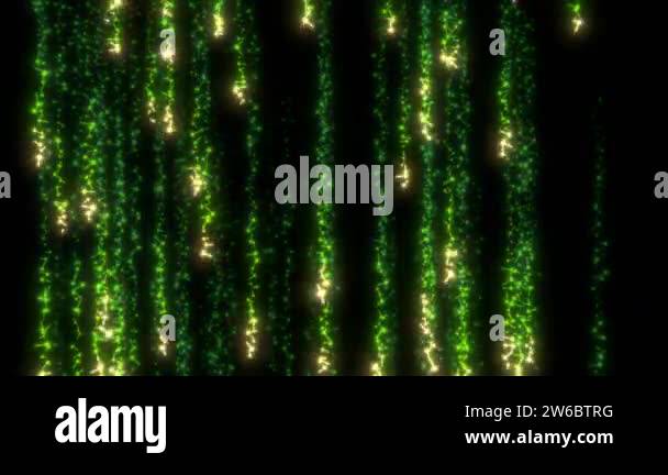 Simple digital symbols with matrix style, vertical movement background ...