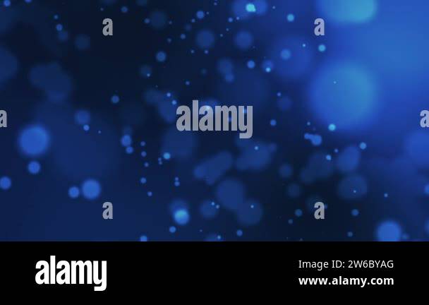 Abstract blurred festive blue lights bokeh rotate motion 3D animation. Holiday concept backdrop ...