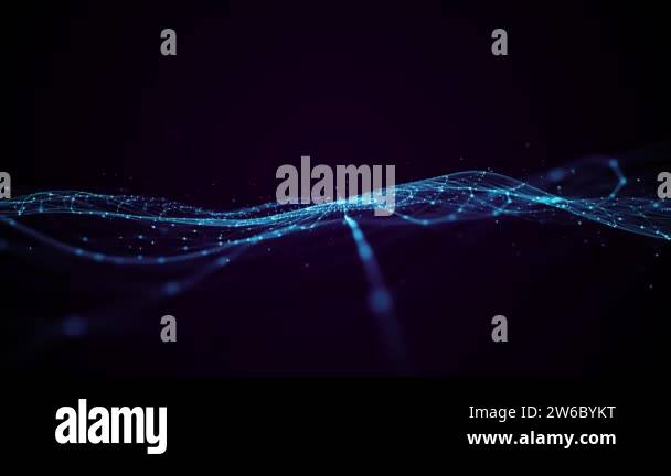 Abstract Mesh Wave Fx With Low Polygons Background Loop/ 4k animation ...