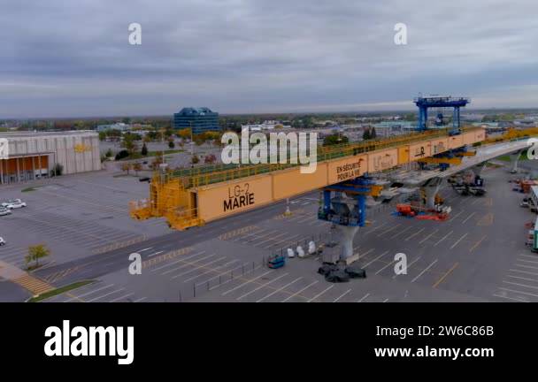 Montreal, Canada - OCTOBER 11, 2021: Construction site of the new ...