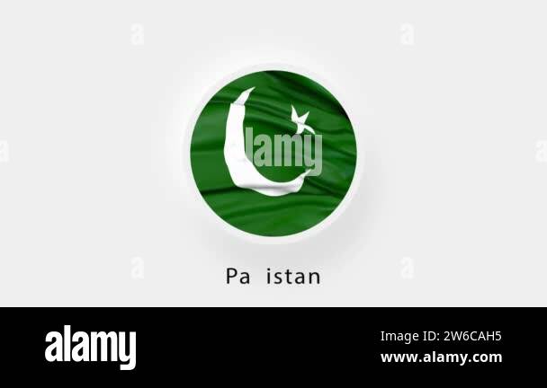 Pakistan Circular Flag Loop. Animated national flag of Pakistan ...