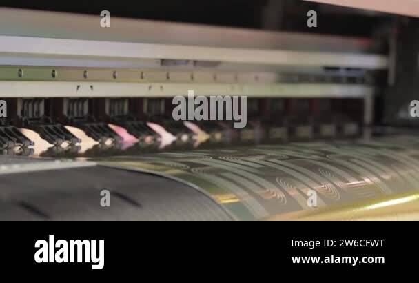 Modern Digital Large format UV printer. Printing production ...