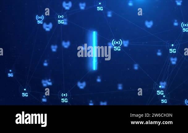 4K 5g Technology Background Of Signal Transmission Internet Of Things ...