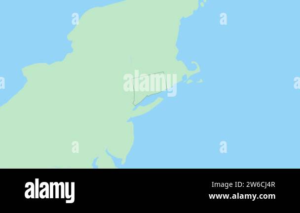 Map of Connecticut with pin of country capital. Connecticut Map with ...