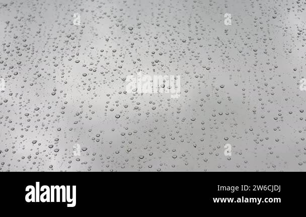 8K 7680X4320.Water drops of rain on wet window glass surface ...