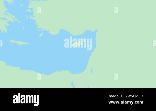 Map of Cyprus with pin of country capital. Cyprus Map with neighboring ...