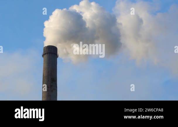 Smoking factory chimneys with co2 emissions.Environmental problem of ...