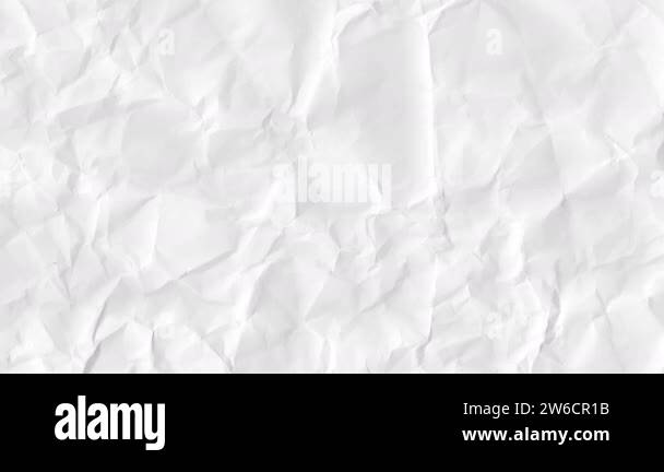 Abstract art background animation white crumpled paper. Realistic ...