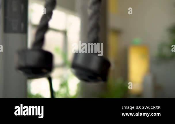 Fitness simulator on triceps ropes swing healthy lifestyle exercise ...