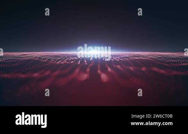 Abstract Technology Waving Field Fx With Lens Background Loop/ 4k ...