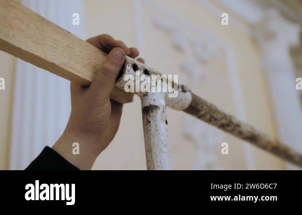 creating a structure for the stage. Metal structures that are installed ...