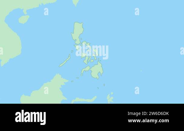Map of Philippines with pin of country capital. Philippines Map with ...