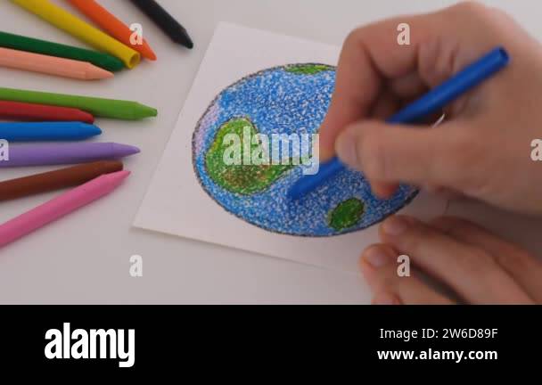 Crayon drawing of earth Stock Videos & Footage - HD and 4K Video Clips ...