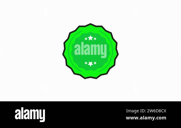 100 percent Secure badge green Stamp icon in flat style on white ...