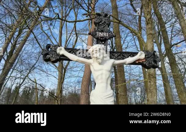 Catholicism and Christianity concept. Religious symbol. Cross and Jesus ...