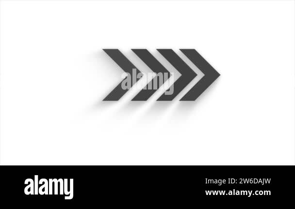 Social Media swipe right Arrows animation on a black and white ...