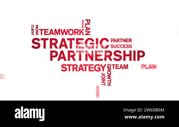 4k Strategic Partnership Animated Tag Word Cloud,Text Animation ...