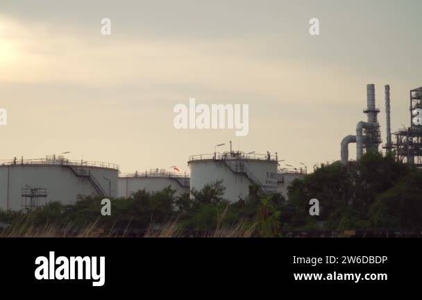 manufacturing oil refinery terminal is industrial facility for storage ...