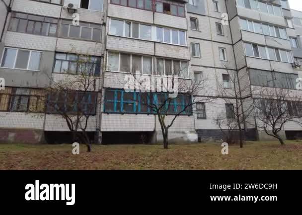 playground in half a multi-storey building. children's carousels on the ...