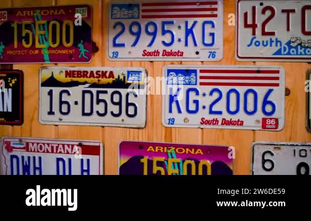 American car number plates Stock Videos & Footage - HD and 4K Video ...