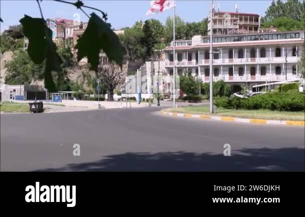 Old town and city center of Tbilisi, Georgia. Famous buildings ...