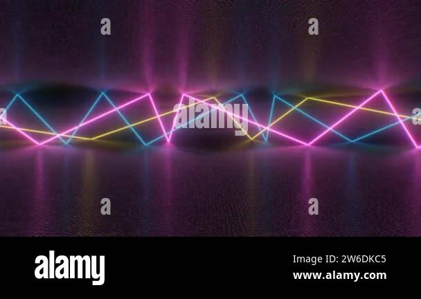 Flickering Neon Fluorescent Laser Beam Sci-Fi Light Reflection Bounce ...