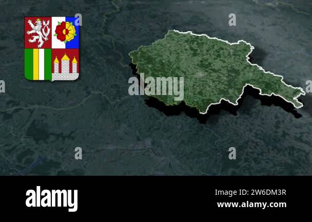 Regions of the Czech Republic South Bohemia whit Coat of arms animation ...
