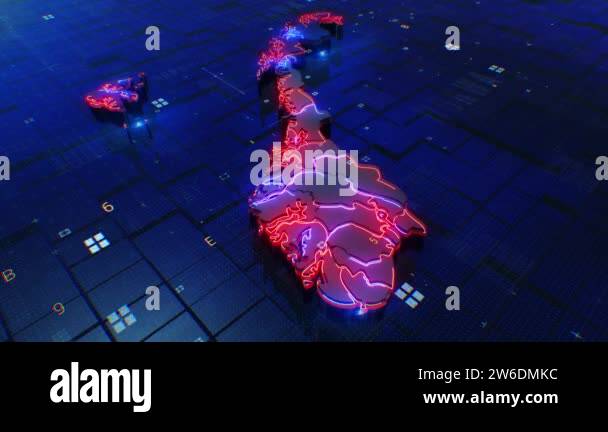 Iran map digital 4k background Stock Video Footage - Alamy