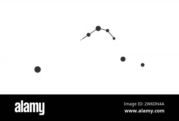 Horologium constellation. Stars in the night sky. Constellation in line ...