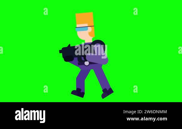 Cartoon soldier machine gun Stock Videos & Footage - HD and 4K Video ...