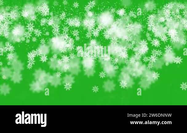 Falling snow flakes green screen motion graphics Stock Video Footage ...