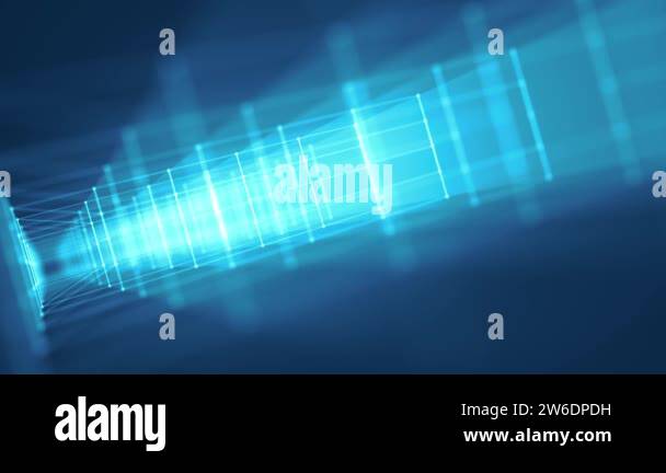 Hi-Tech Structure With Glowing Strokes Slow Shift Loop/ 4k animation of ...