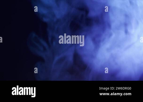 Abstract blue smoke in slow motion. Smoke, Cloud of cold fog in light ...