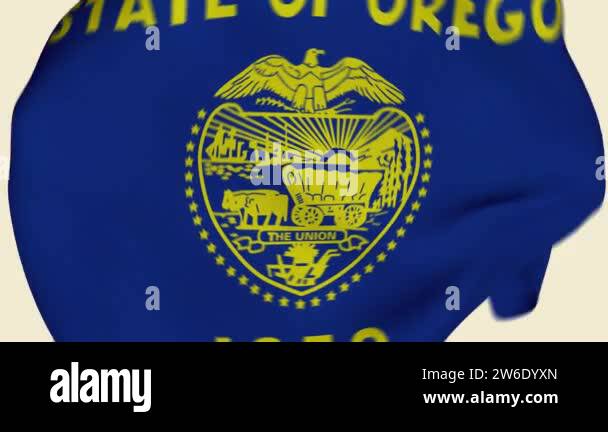 Oregon State USA Crumpled Fabric Flag Intro. USA Flag. State of Oregon ...