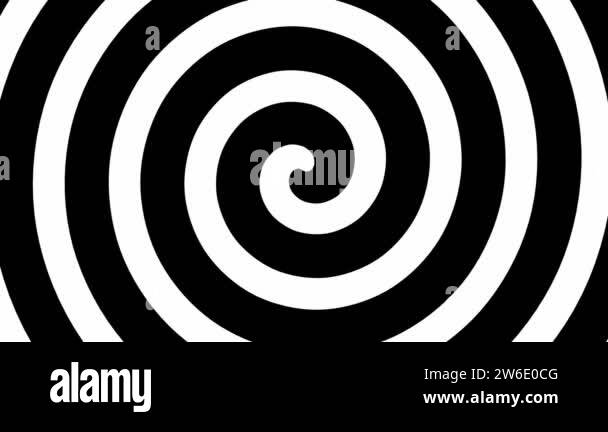 Black and white hypnosis spiral loop HD Stock Video Footage - Alamy