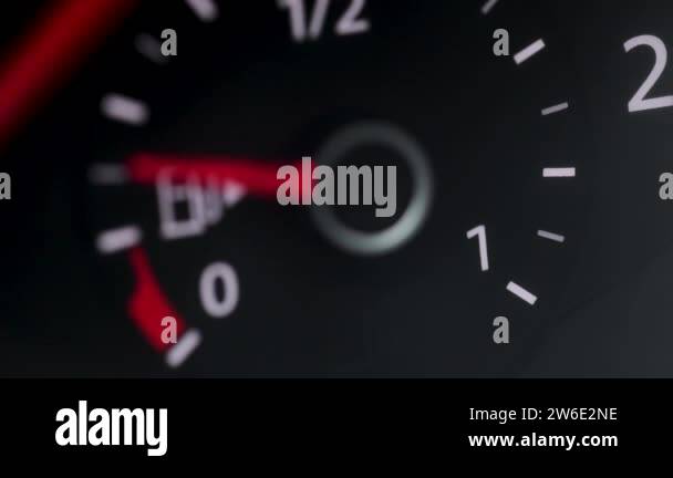 Fuel level sensor in the car. Full tank truck. Fuel gauge car dashboard ...