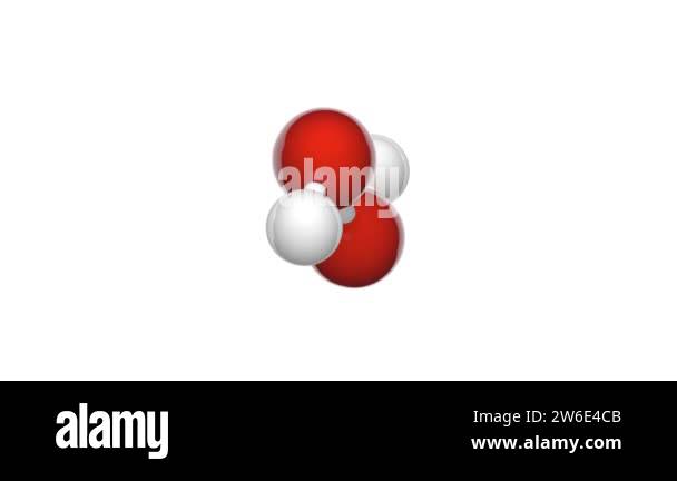 Structural chemical formula and molecular structure of hydrogen ...