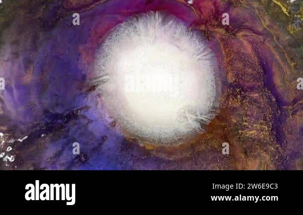 Glitter gold purple pink colors ink. Liquid colorful amazing organic ...