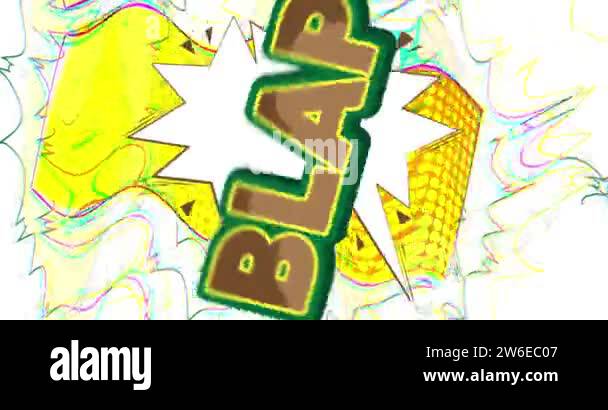 Blap. Comic Book Expression Word. Motion poster. 4k animated text ...